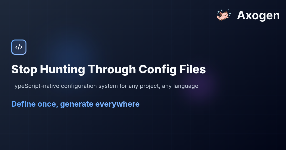 TypeScript Configuration System | Axogen
